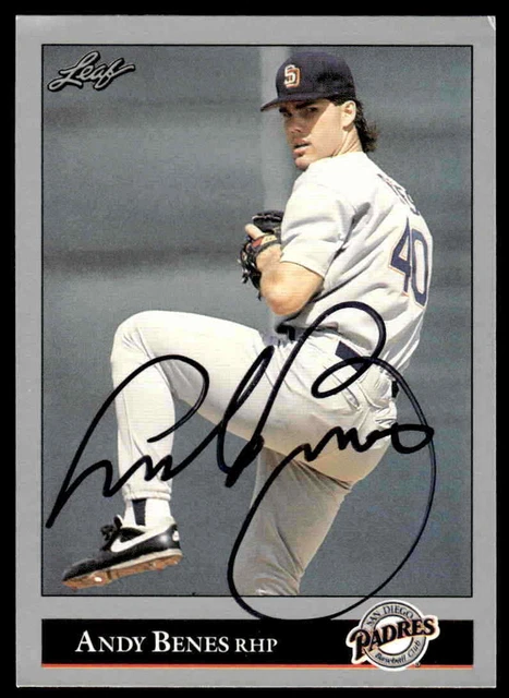 CARTE AUTOGRAPHIÉE SIGNÉE Andy Benes 1992 feuille #74 San Diego Padres ...