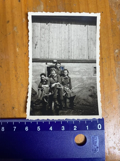Foto 2 Wk Bdm Hübsche Damen Mädchen Frau Militaria Nachlass Ww2 Photo