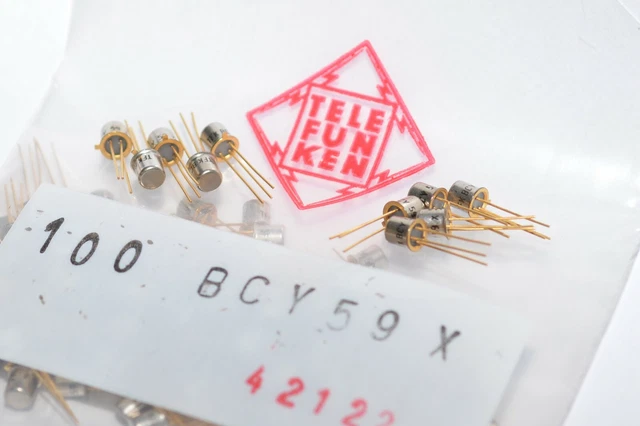 10X VINTAGE TRANSISTOR von Telefunken Typ BCY59 X / BCY 59 X, Gold Pins, NOS EUR 13,80 - PicClick DE