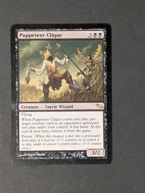 MTG CARD - 1x Puppeteer Clique - Shadowmoor - LP - Rare - Magic The ...