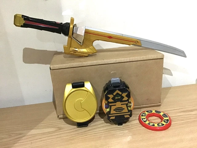 POWER RANGERS SAMURAI Spin Sword, Black Box Morpher, Gold Belt Buckle ...