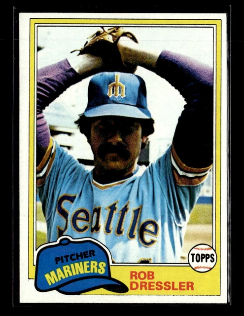 1981 TOPPS #508 Rob Dressler Seattle Mariners carte de baseball vintage ...