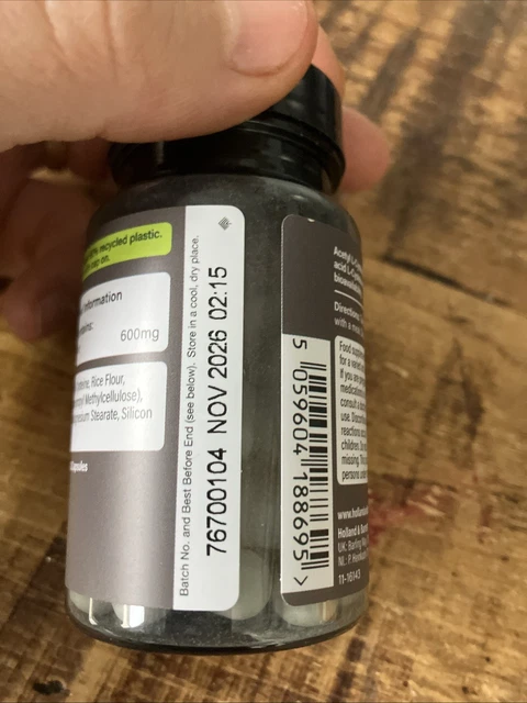 PE NUTRITION N-ACETYL Cysteine 600mg 30 Capsule - Brand New £10.80 ...