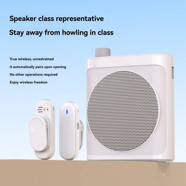 SPEAKER WITH LAVALIER Microphone Bluetooth Voice Amplifier for4379 £22. ...