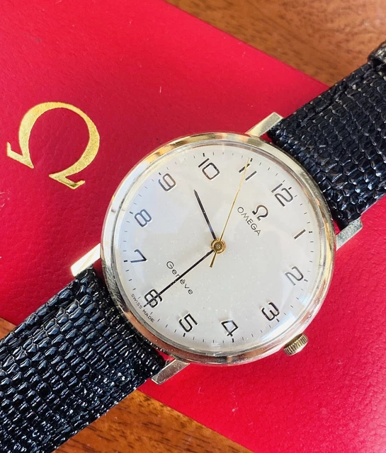 OMEGA 9K GOLD Geneva From 1971, Arabic Hours, Gents. Boxed, Serviced ...