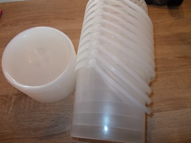 10 X SAIER Eimer 2,5l Kunststoffeimer Deckel Plastik klar transparent ...