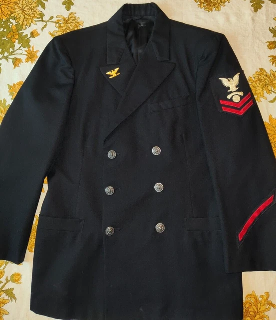WORLD WAR II U.S. Military NAVY Uniform DRESS Coat Jacket Electrician £ ...