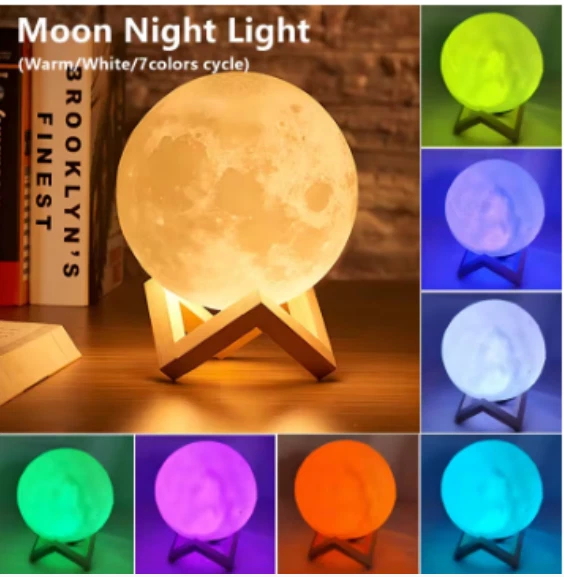 BOOK LIGHT LED Moon Light Galaxy Light, Moon Night Light, Girl, Boy ...