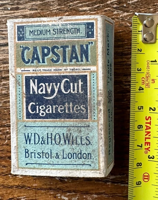 1940S VINTAGE CAPSTAN Navy Cut cigarette box original card ...