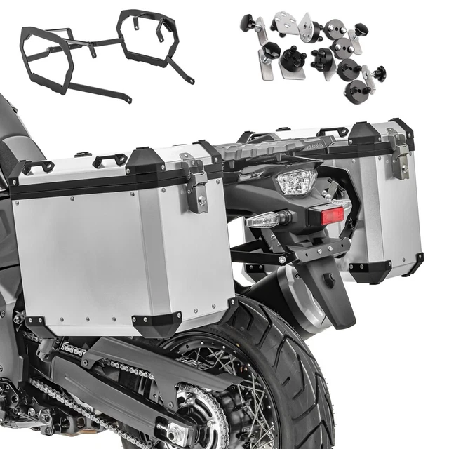 ALU-KOFFER + KOFFERTRÄGER für Triumph Tiger 900 / GT / Rally 20-23 GX45 ...