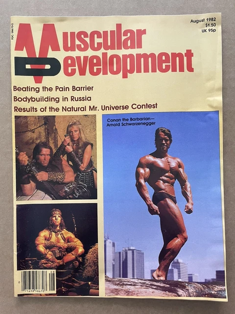 VINTAGE MUSCULAR DEVELOPMENT Magazine 1982 Conan Barbarian ARNOLD ...