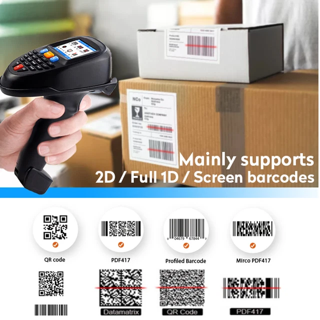 JR 2D 1D Inventory Scanner Handheld PDF417 Code Barcode Scanner for ...