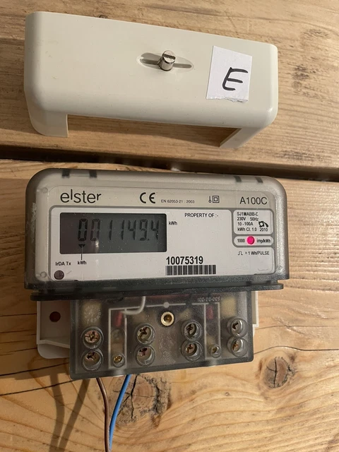 ELSTER A100C ELECTRIC Meter kWh 100a Single Phase Electricity 230v ...
