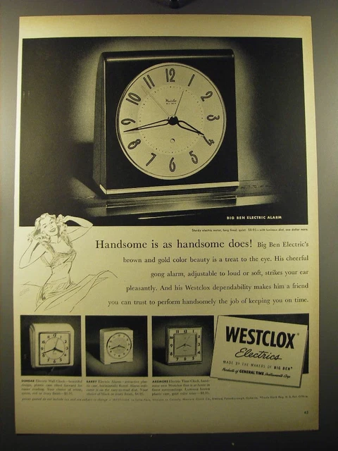 1949 WESTCLOX CLOCK Advertisement - Bib Ben, Dunbar, Barry $19.99 ...