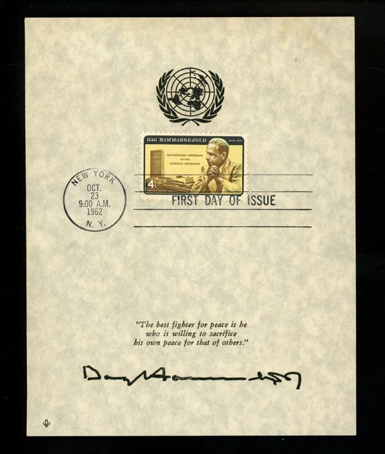 US FDC #1203 Brochure inconnue neuve dans sa boîte 1962 New York NY Dag ...