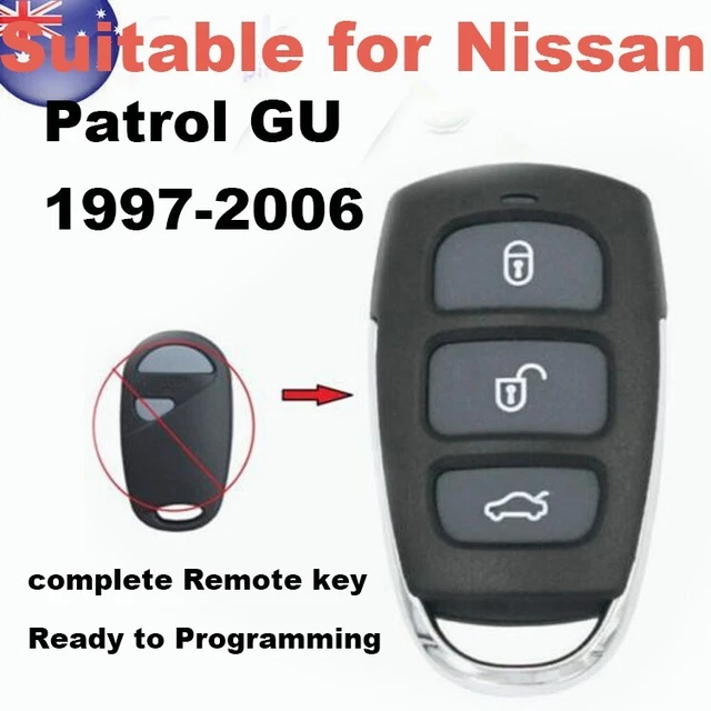 COMPLETE REMOTE KEY FOB Suitable for Nissan Patrol GU 1998 1999 2000 ...