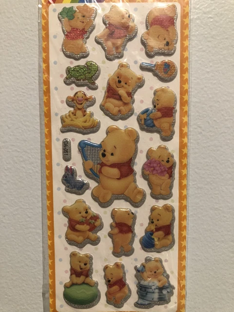 DISNEY BABY WINNIE The Pooh And Tigger Glitter Puffy Sticker Sheet ...