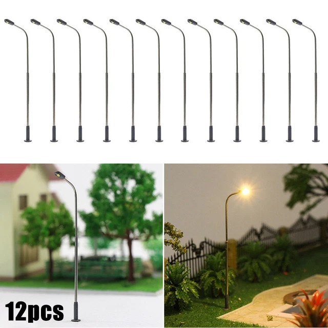 TRAIN LAMP LAMP Post Metal Model Railway Layout Scale 1:75 Single Head ...