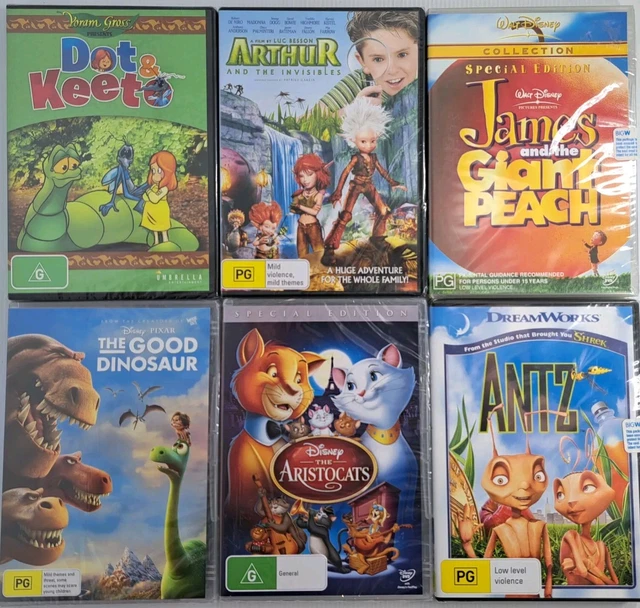 KIDS CHILDRENS DVD Bundle Bulk Lot Movie Pack X 6 New And Sealed Region ...