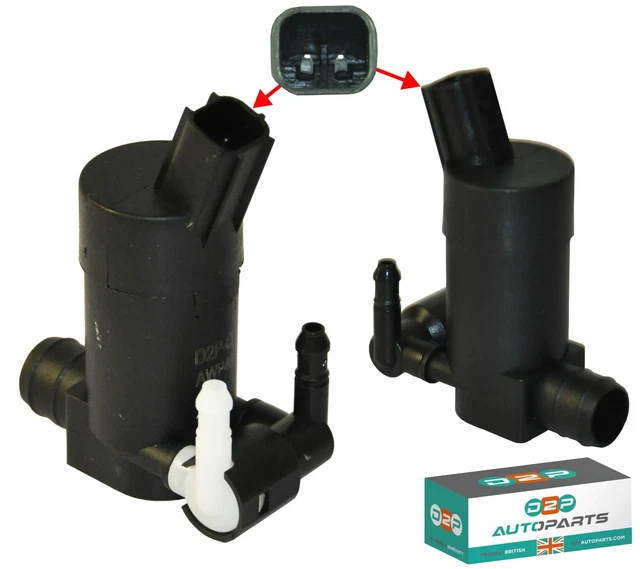TWIN OUTLET WINDSCREEN Washer Pump 1355124 For Ford C-Max Focus C-Max ...