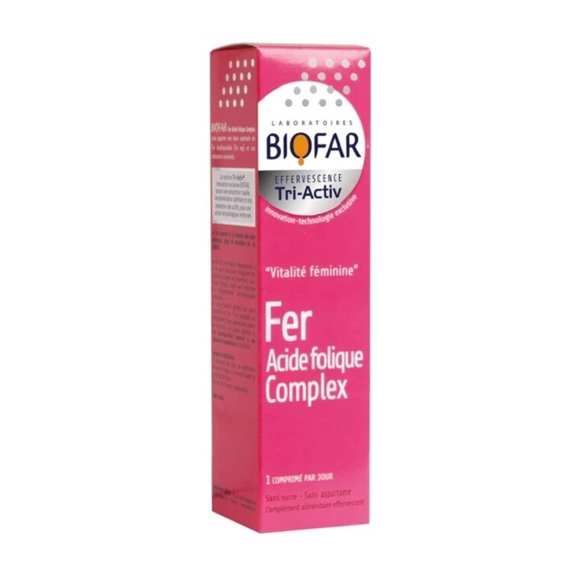 BIOFAR IRON+FOLIC ACID complex,15 effervescent tablets (Gvozdje+folna ...