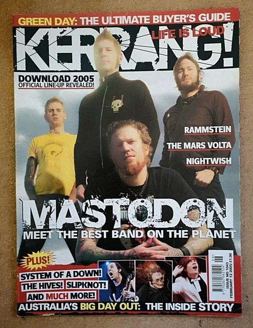MAGAZINE - KERRANG Rock Music Artists Full Contents Index Shown ...