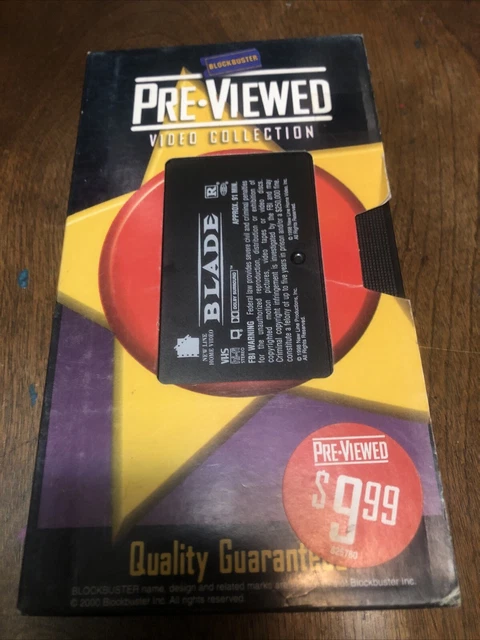 BLOCKBUSTER VIDEO VHS “Blade ” Pre-viewed Video Collection £11.37 ...