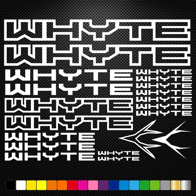 FITS WHYTE VINYL Stickers Sheet Bike Frame Cycles Cycling Bicycle Mtb ...