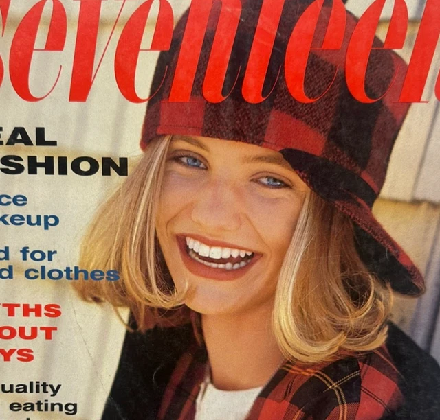 VTG SEVENTEEN MAGAZINE SEPTEMBER 1990 Cameron Diaz Winger Retro Fashion ...