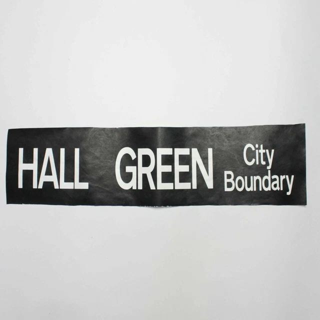 HALL GREEN CITY Boundary bus blind vintage screen printed Yardley Wood ...