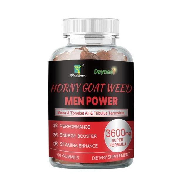 NEW NON-GMO HORNY Goat Weed Men Power 3600mg Gummies for Men's N7I8 ...