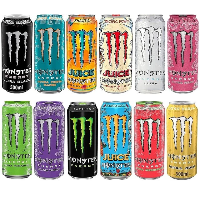 MONSTER ENERGY DRINK 500ml,250ml(4 & 12Packs) Ultra|Original|Zero Sugar ...