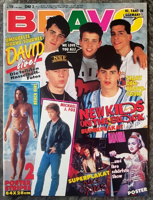 BRAVO ZEITSCHRIFTEN AUS 1990 Superplakat Poster Sticker komplett ...