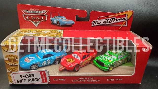 DISNEY PIXAR CARS Finish Line Lightning Mcqueen King Chick Hicks Ror 3 ...