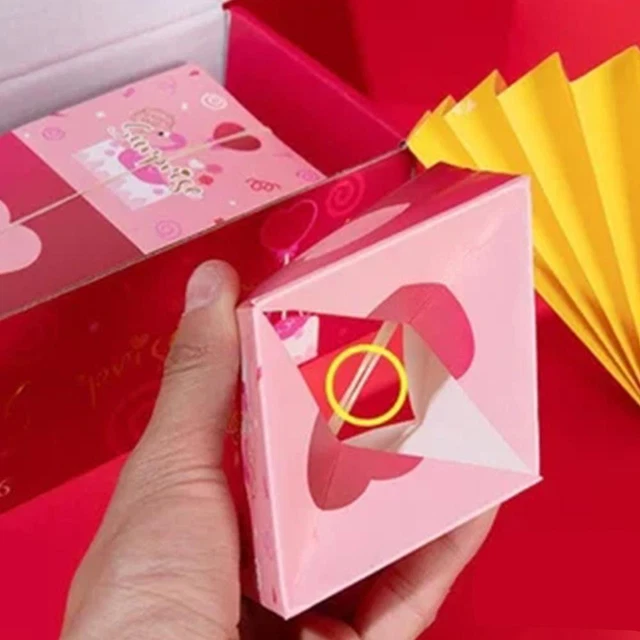 SURPRISE FOLDING BOUNCING Red Envelope Gift Box Set-For Lover Kids ...