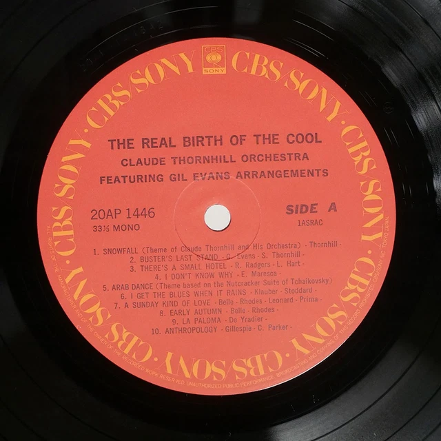 CLAUDE THORNHILL REAL BIRTH OF COOL CBS/SONY Japan OBI VINYL LP $8.93 ...