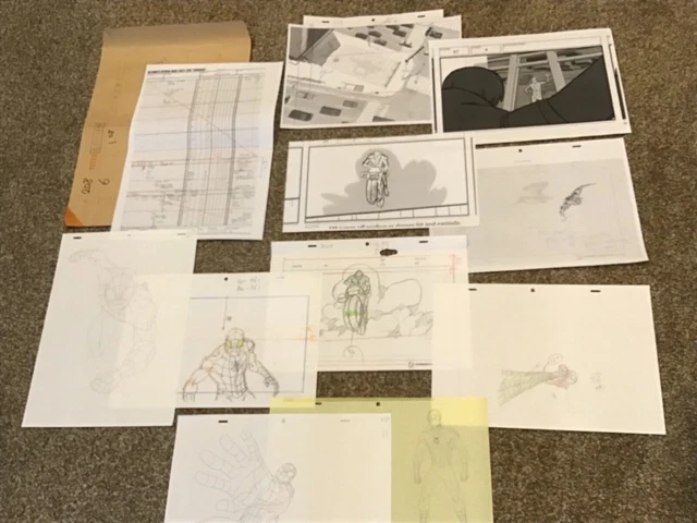 MARVEL SPIDER-MAN ORIGINAL Animation Production Drawings Model Sheets ...