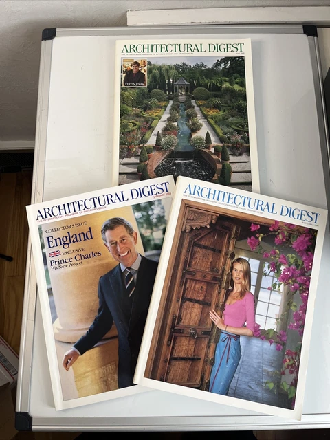3 ARCHITECTURAL DIGEST Magazine Celebrity Covers 1999-2000-2003 Vintage ...