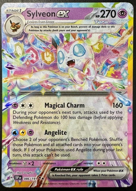 SYLVEON EX 086/191 Surging Sparks Pokemon TCG Double Rare *Pack Fresh ...
