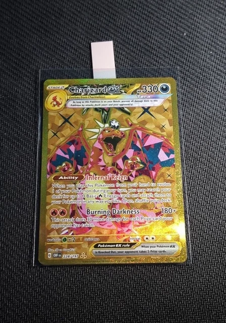 POKEMON CARD OBSIDIAN Flames 228/197 Charizard EX Gold Hyper Rare EUR ...