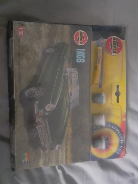 AIRFIX MGB MODEL Kit 1:32 Scale 02420 New Sealed Starter Set £18.99 ...