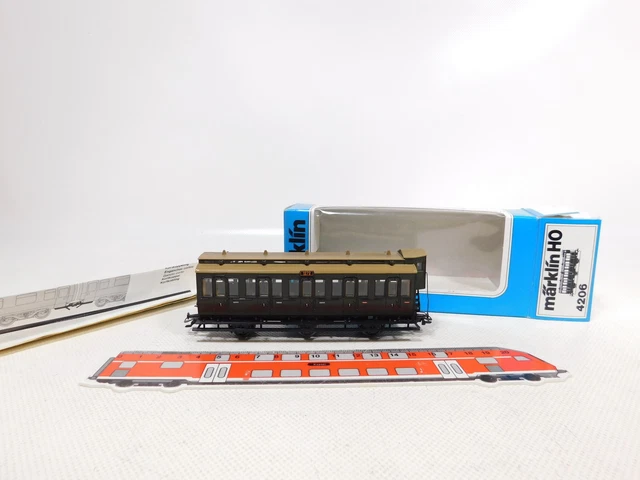 MÄRKLIN H0 AC 4206 Compartment Passenger Car KPEV NEM KK KKK Sg + Box # ...