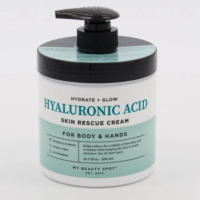 MY BEAUTY SPOT ~Hyaluronic Acid Skin Rescue Cream Hydrate + Glow 500ml ...