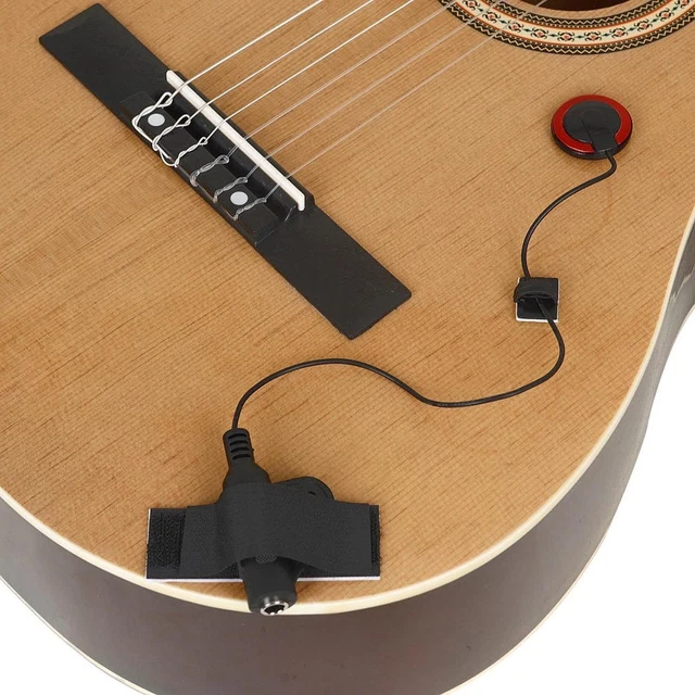 MICRO À CONTACT piézo-électrique avec câble pour guitares acoustiques ...