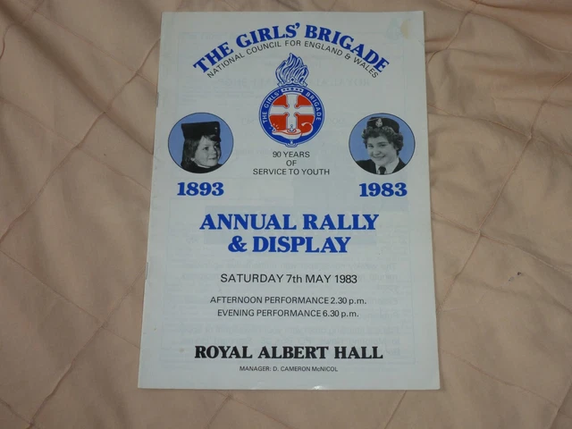 GIRL'S BRIGADE ANNUAL Rally At The Royal Albert Hall. 1983 Theatre ...