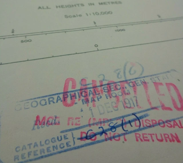 WW1 (1917) SPECIALLY PRODUCED Infantry Map for THE BATTLE of ...