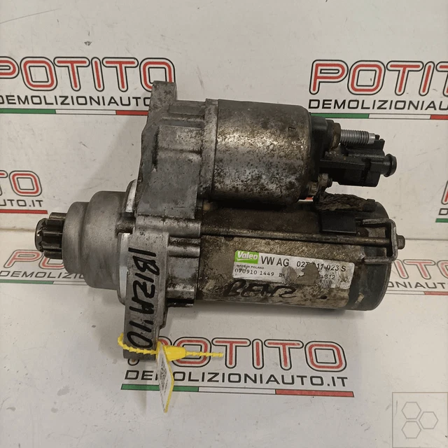 02T911023RX MOTORINO AVVIAMENTO per VOLKSWAGEN POLO (9N) 1.6 16V Ber ...
