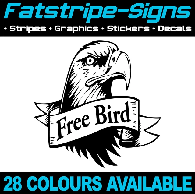 FREE BIRD EAGLE Stickers Graphics Decals Campervan Motorhome Caravan ...