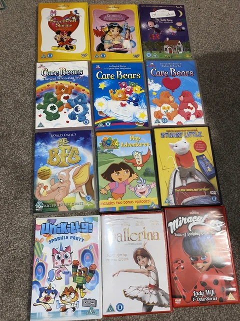 BUNDLE OF KIDS DVDs miraculous care bears ben holly disney mickey mouse ...