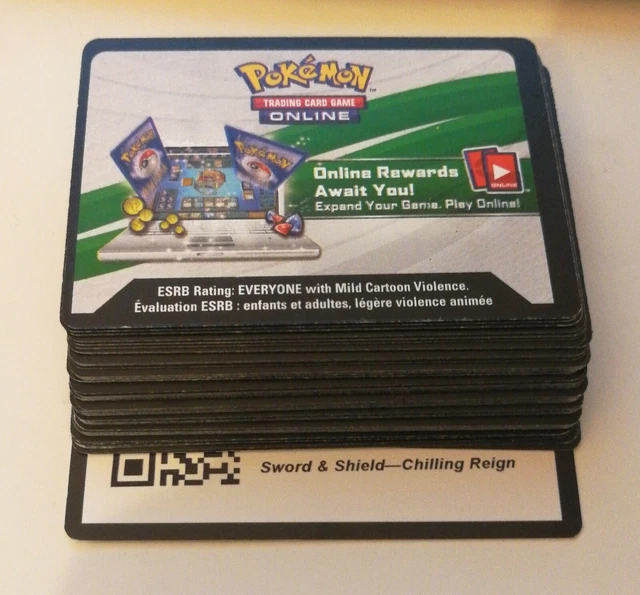 50X POKEMON TCG LIVE Booster Code Cards Chilling Reign Sent via Message ...